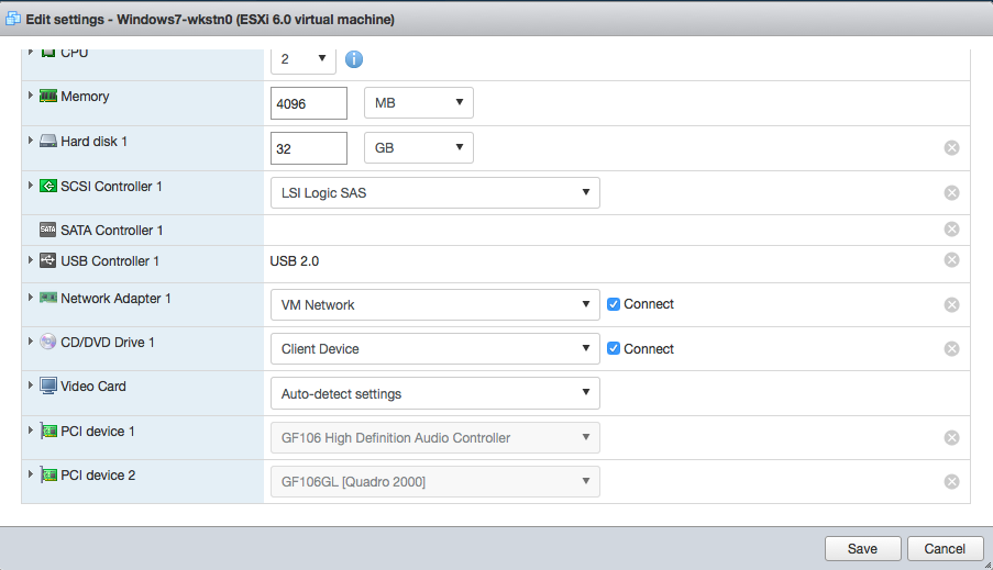 How to prevent ESXi 6 host from using graphics card? | VMware vSphere