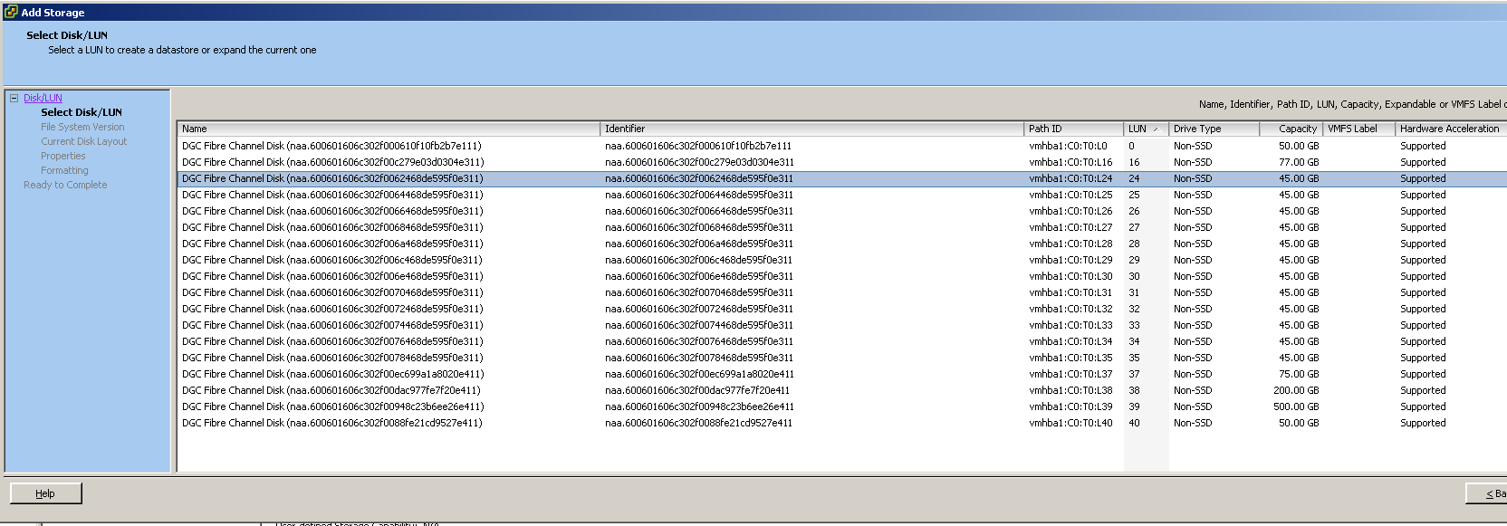 esxcli commanad to display Disk or LUNs available to add on ESXi? | VMware vSphere