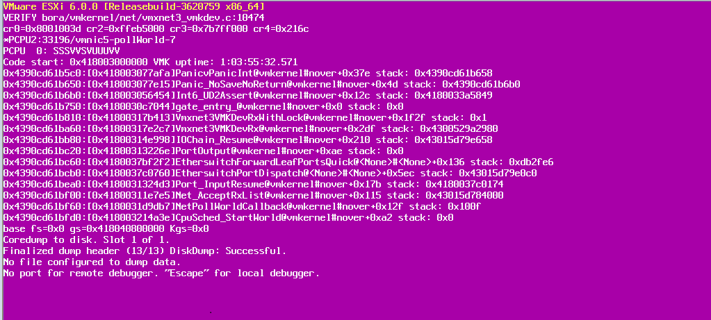 PSOD + Update ESXI? | VMware vSphere