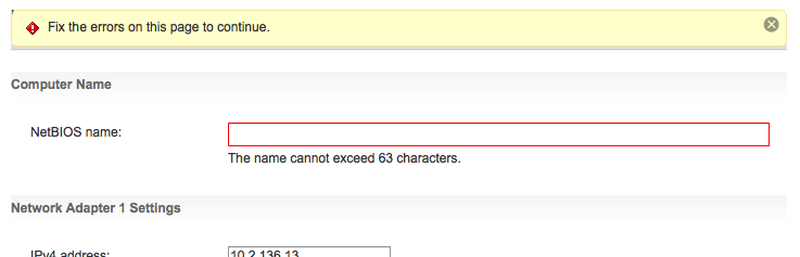 Why is my Centos Customization Profile prompting for a NetBIOS name ...