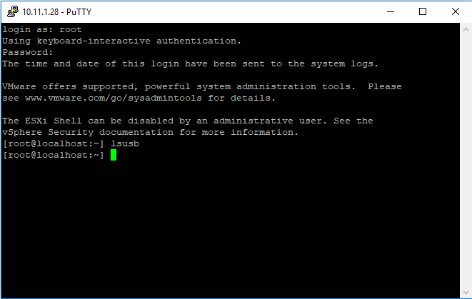 USB Devices not detected on ESXI 6.5 Host | VMware vSphere
