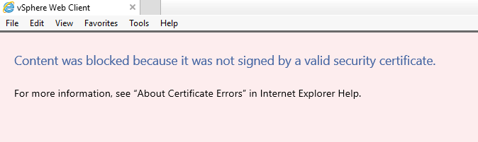 VC Webclient not loading due to certificate issue | VMware vSphere