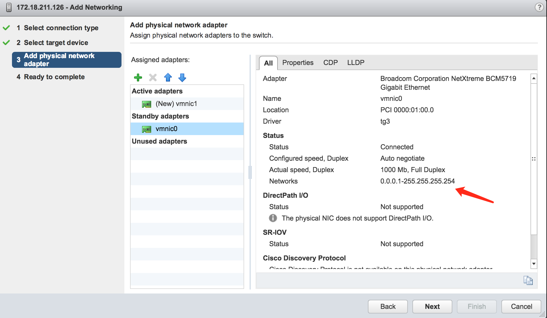 There are no active physical network adapters for the switch | VMware ...