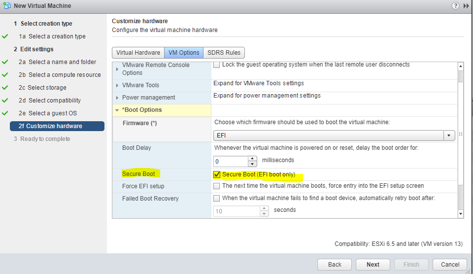 vbs (virtualization based security) support in esxi? | VMware vSphere