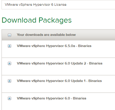 Download link to VMware vSphere Hypervisor 6.5 Download Center is ...