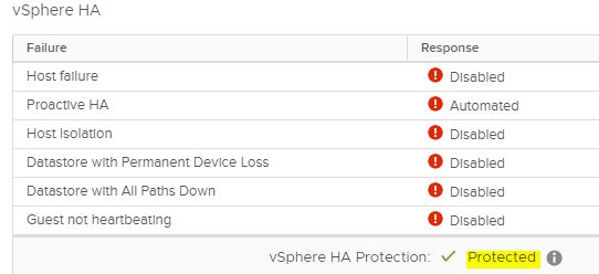 Virtual machine will lose vSphere HA protection during vMotion to ...