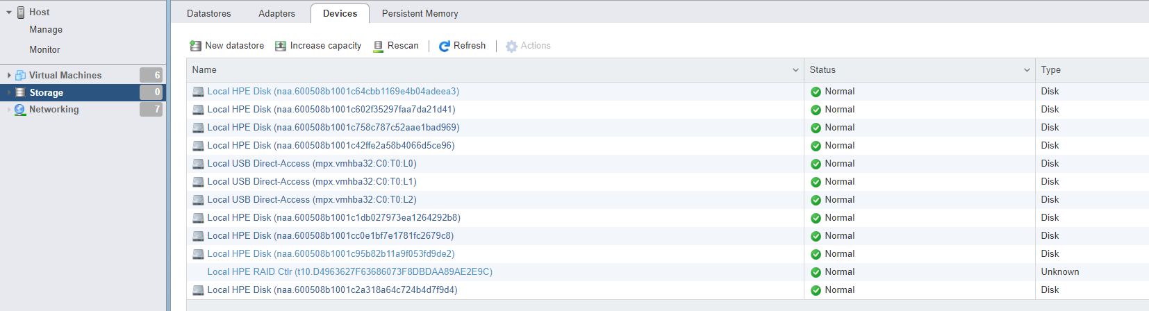Datastores no longer visible | VMware vSphere
