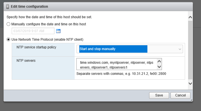 Powercli to set NTP service startup policy | PowerCLI