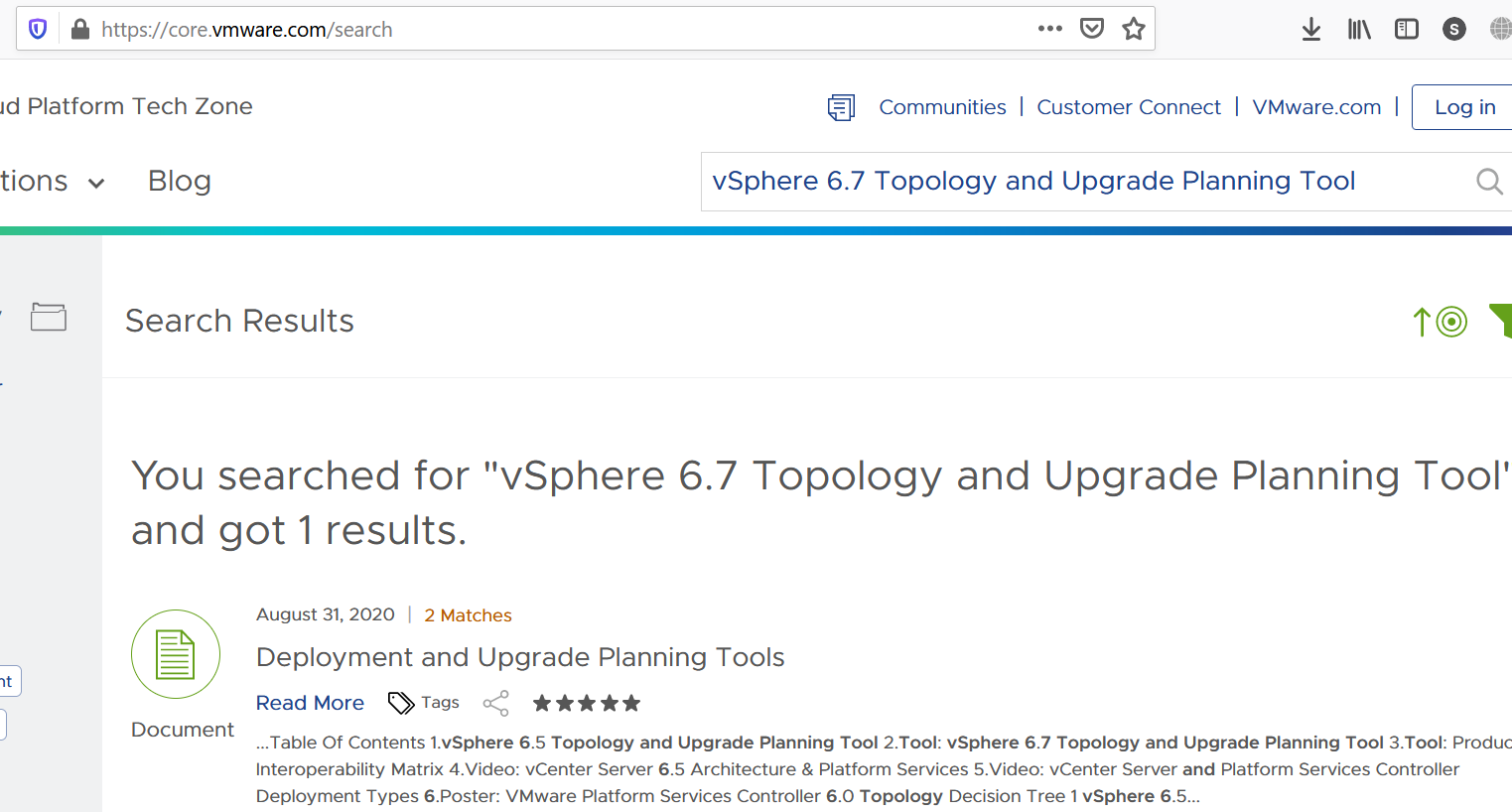 How to access vSphere 6.7 Topology and Upgrade Planning Tool? | VMware ...