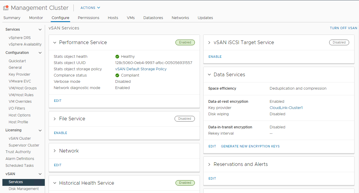 Skyline Health checks fail when vSAN Encryption is enabled. | vSAN1