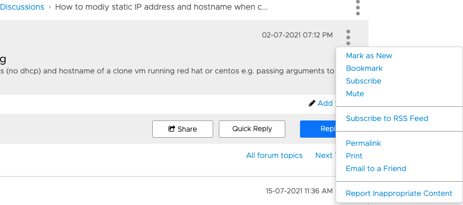 How to modiy static IP address and hostname when cloning | vSphere