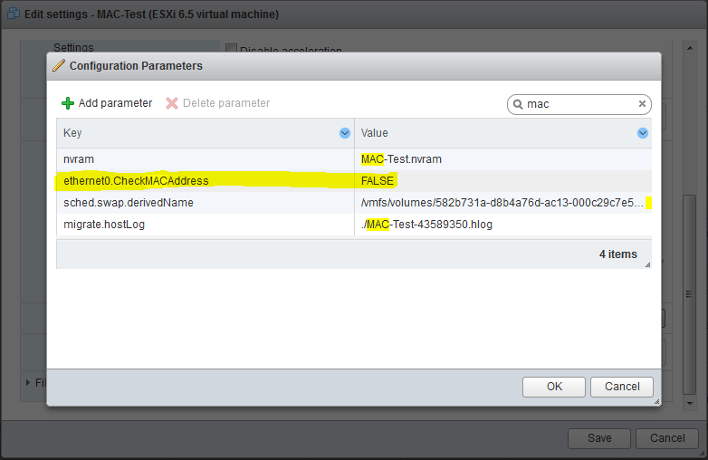 Impermissible static ethernet address" 00:0c:29:78:5a:f1" | VMware vSphere