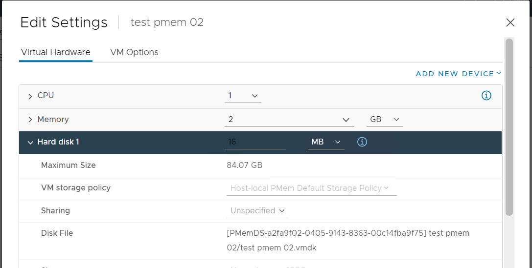 Snapshot with Persistent memory on vsphere 7 latest version | VMware ...