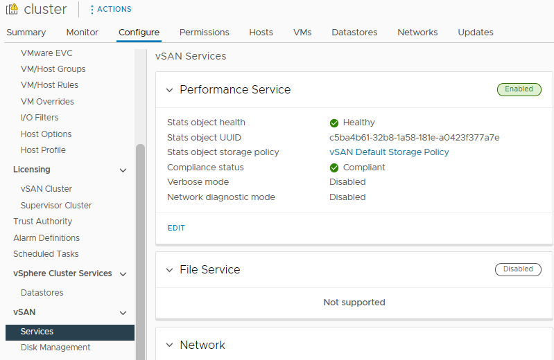 Enable NFS File Share from vSAN - Not Supported | vSAN1