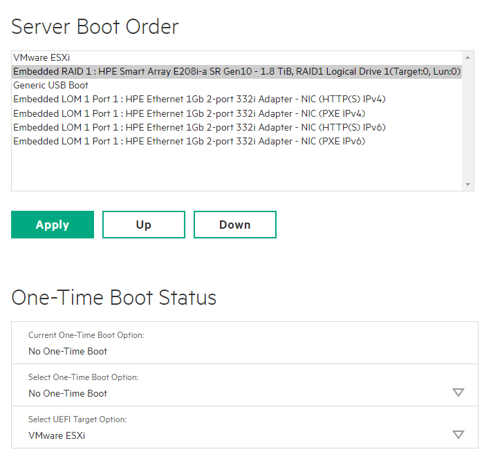 Boot optioned called "VMWare ESXi" in boot order after update to 7U3 ...