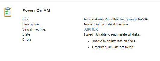 VMWare ESXi Unable to enumerate all disks | VMware vSphere