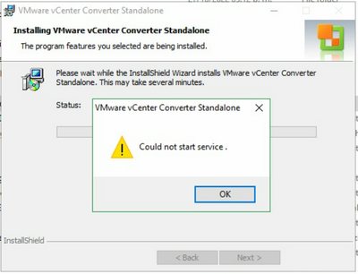 VMware vCenter Converter Standalone Could not start service | VMware ...