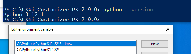 PowerCLI not picking up latest version of Python | PowerCLI