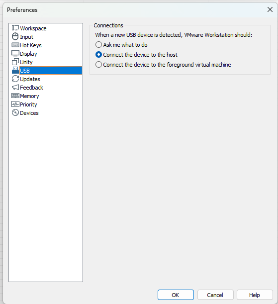 Cannot hot plug USB devices when VM is running (Workstation Pro 16 ...
