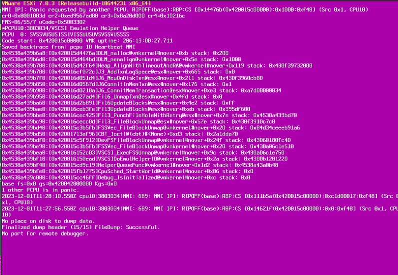 Error VMware Esxi 7.0.3 | VMware Workstation