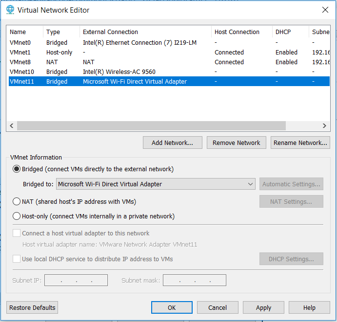Cannot enable VMware Bridge Protocol for cellular network | VMware ...