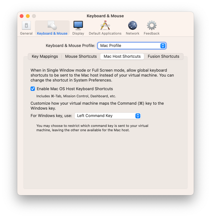 Keyboard shortcuts in macOS guest not working in Fusion 13.5.0 | Fusion