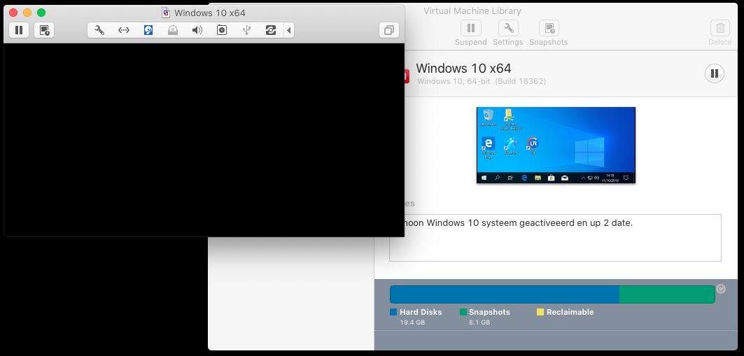 Windows 10 - black screen after login | Fusion