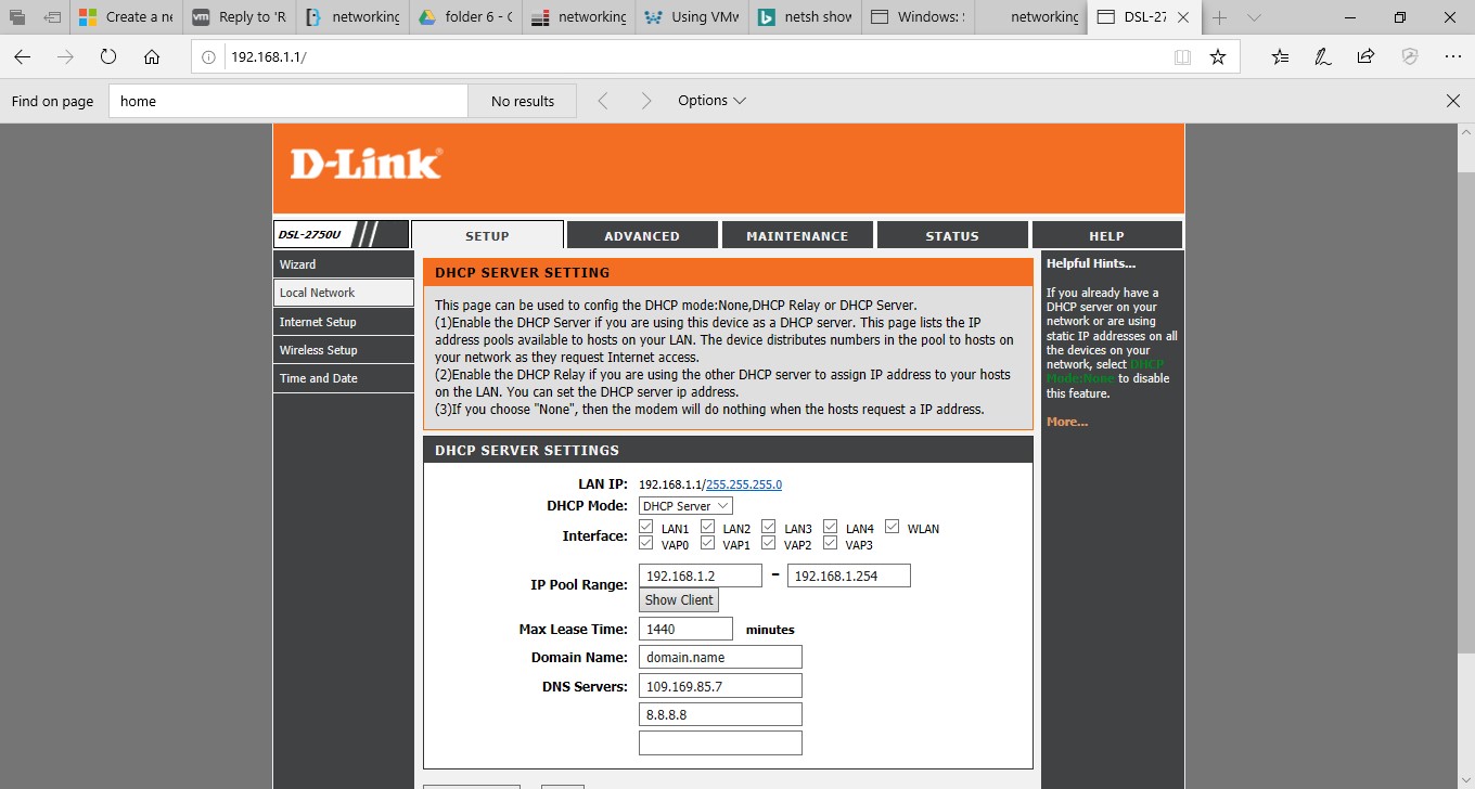 internet not working in virtual machines problem set 1 of experiments | VMware Workstation