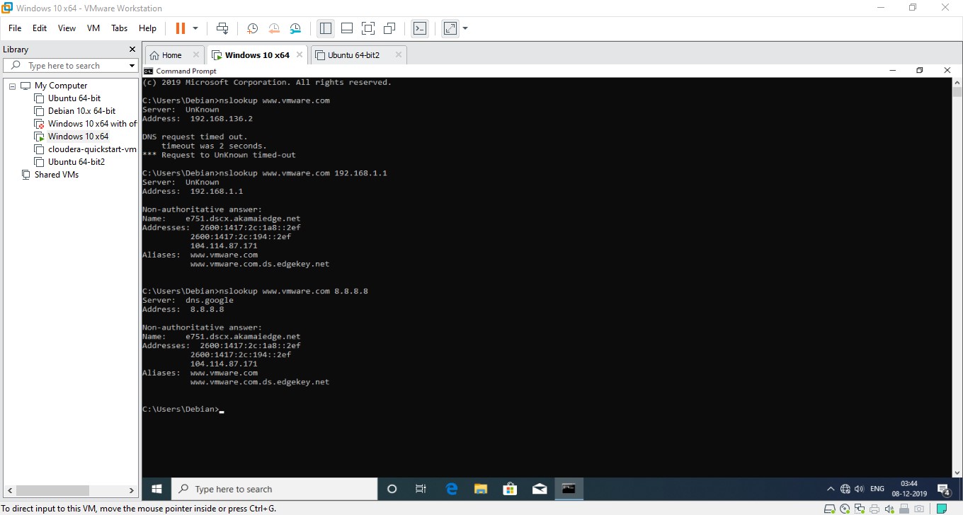 internet not working in virtual machines problem set 1 of experiments | VMware Workstation