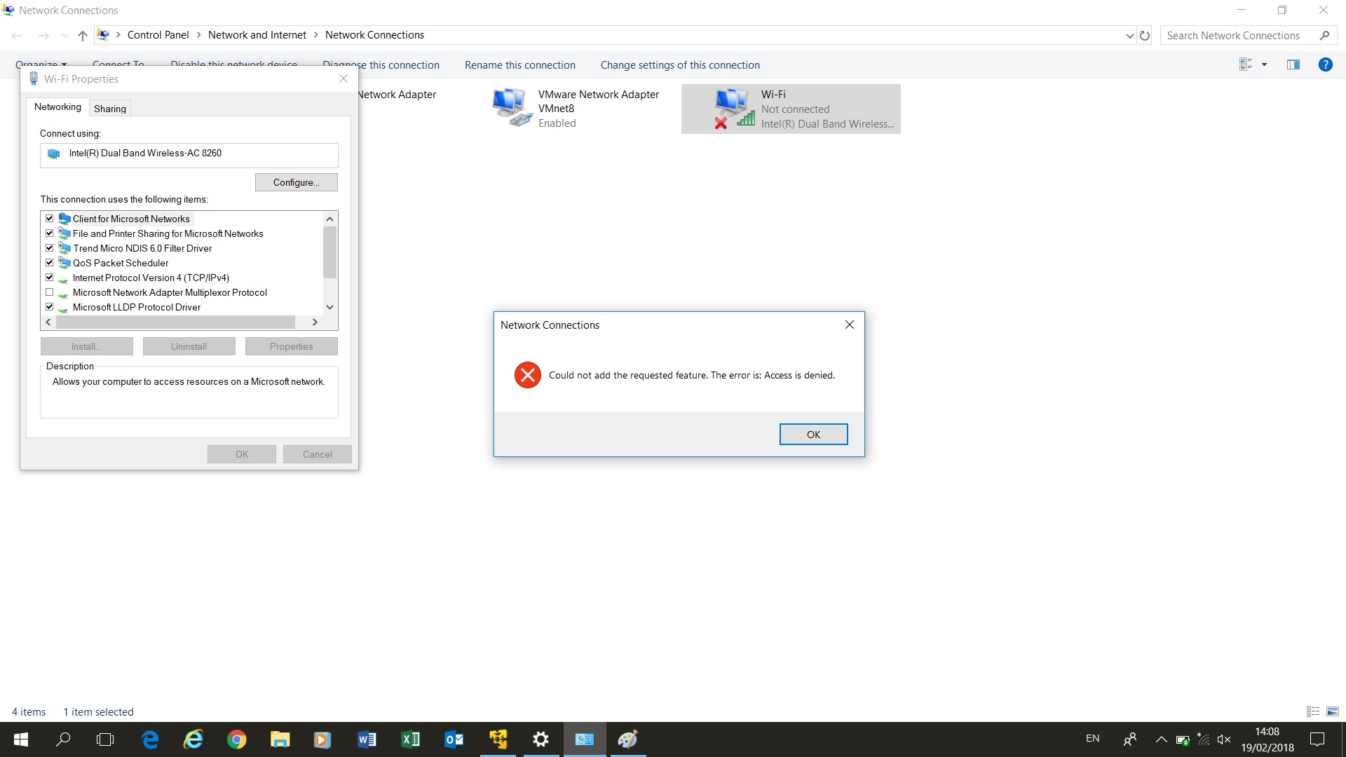 Can't install VMware Bridge Protocol | VMware Workstation