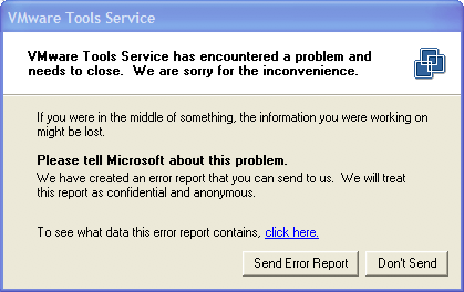 VMware tools service has encountered a problem | Fusion