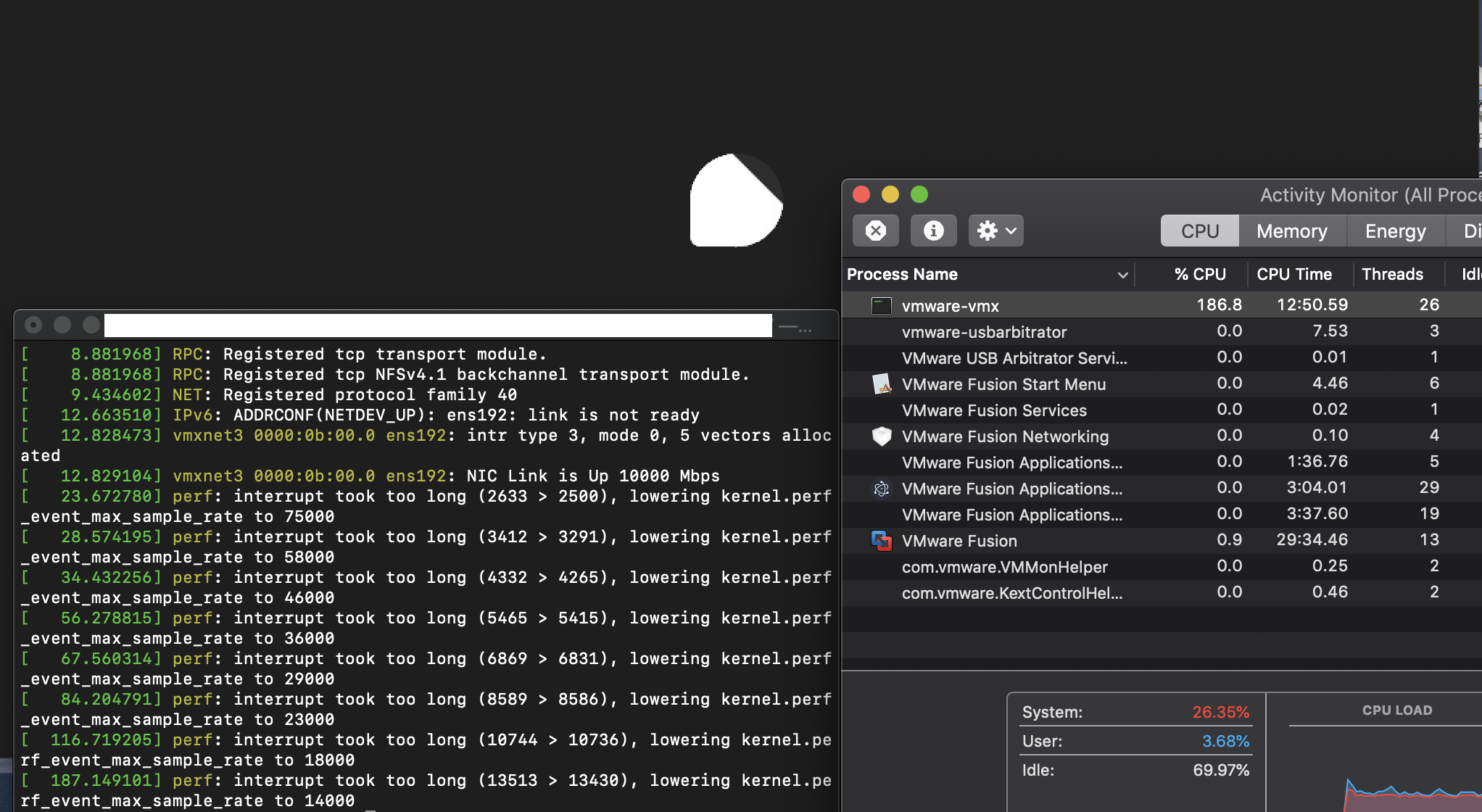 vmware-vmx process hung on Fedora 29 graphical boot | Fusion