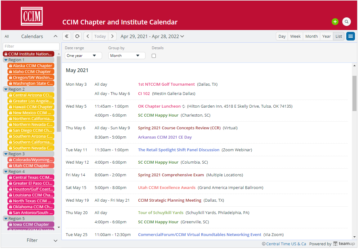 CCIM Chapter Announcements - ChapterResources