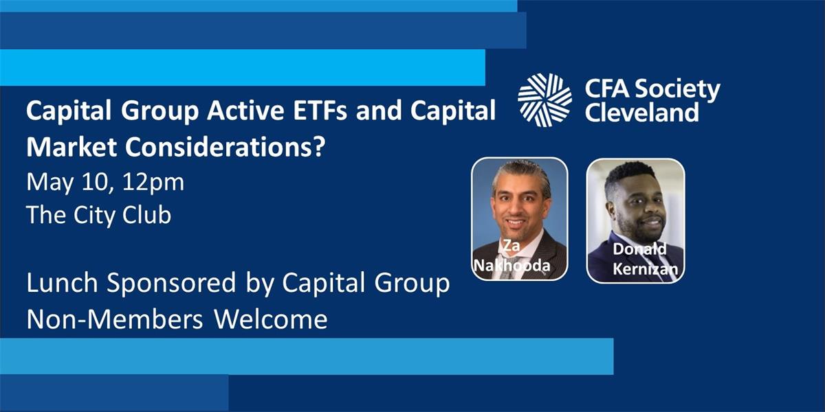 Capital Group Active ETFs and Capital Market Considerations? - CFA ...