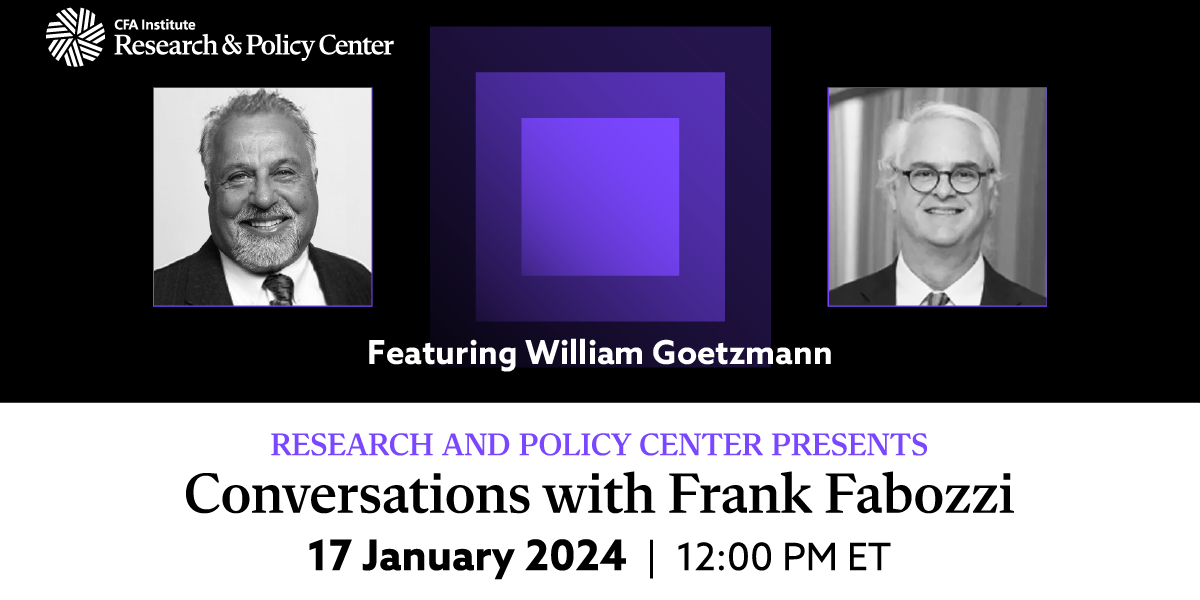 Research and Policy Center Presents Conversations with Frank Fabozzi - CFA Society Calgary