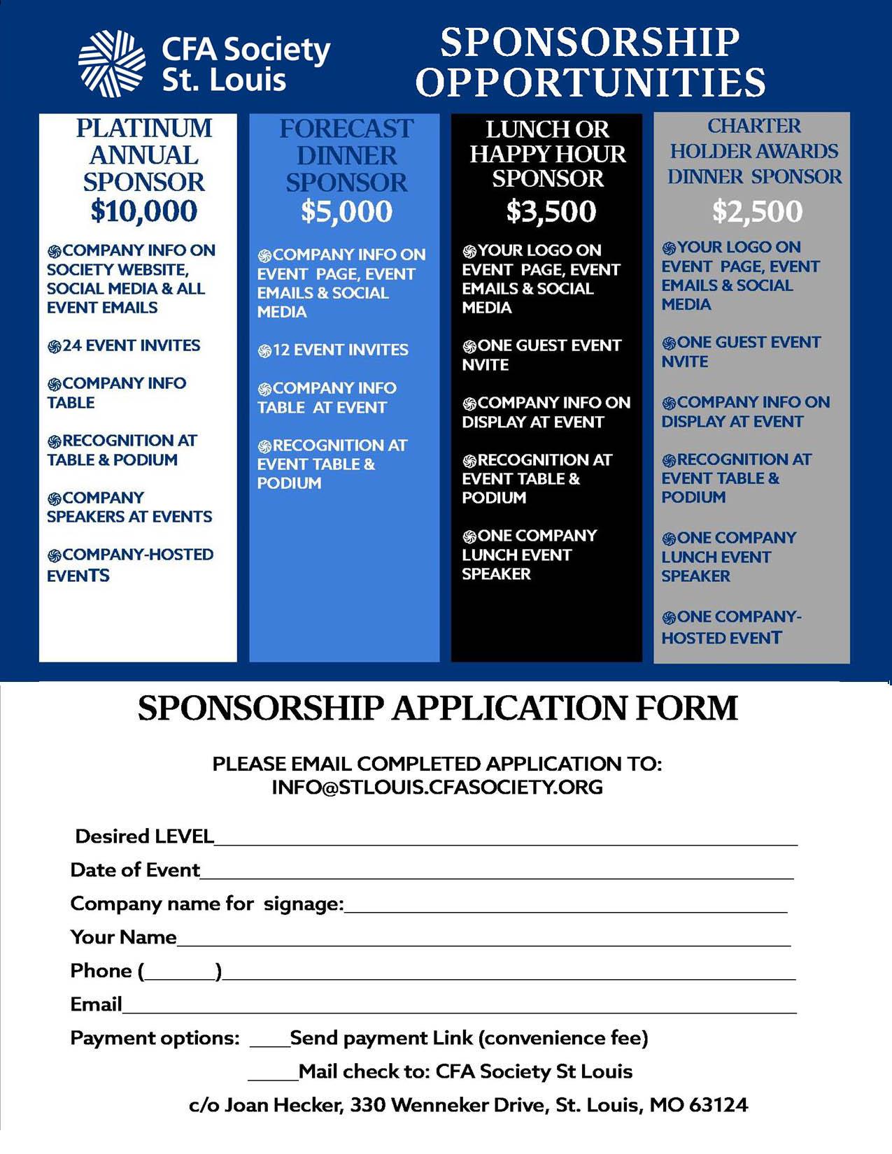 Become a Sponsor: Put your company at the forefront of CFA Society St ...