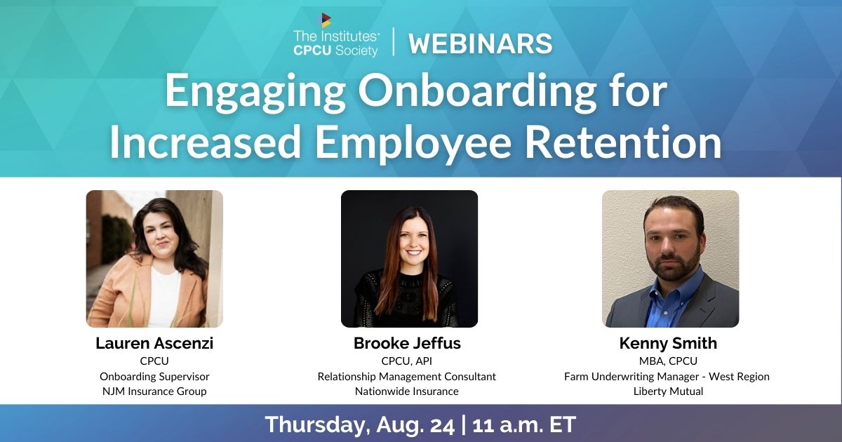 CPCU Society Webinar: Engaging Onboarding for Increased Employee ...