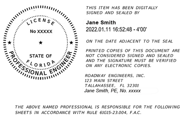Seals and Signatures Evidence of Responsible Charge by Design ...