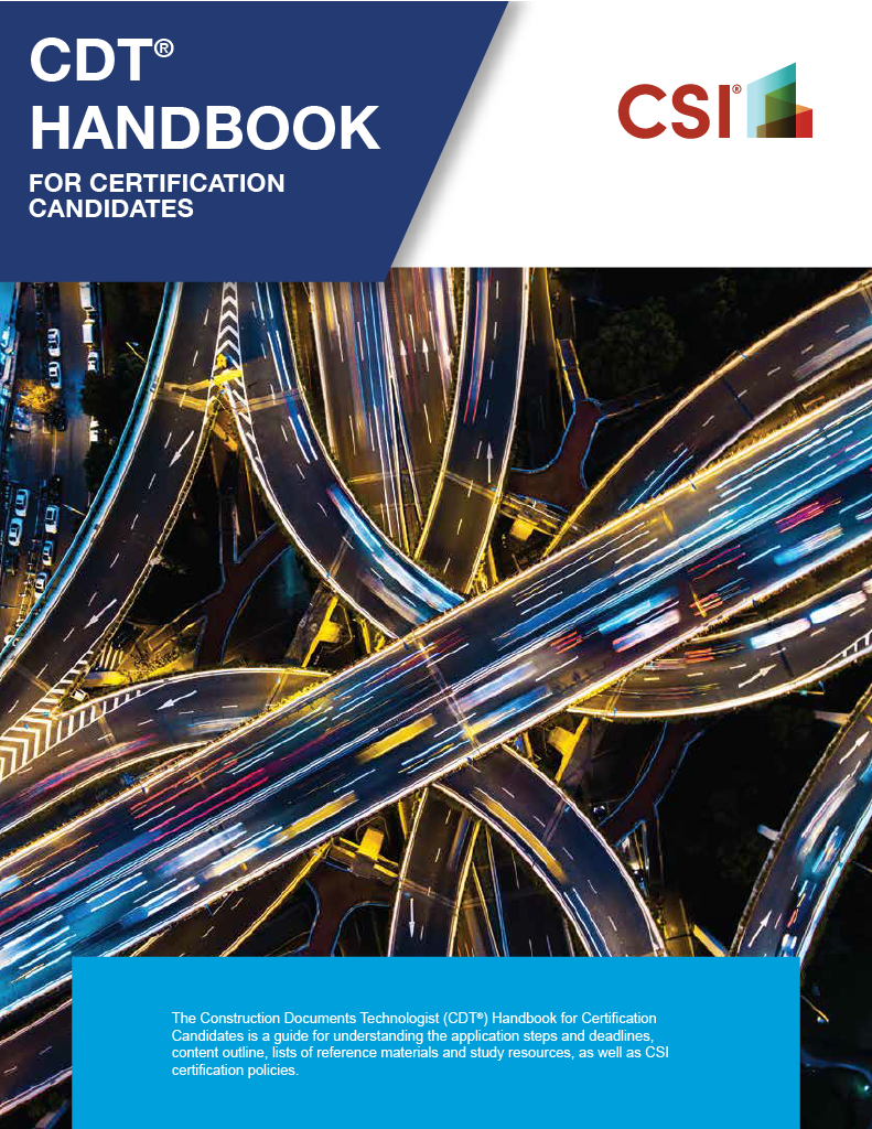 CDT Handbook Landing Page - Construction Specifications Institute