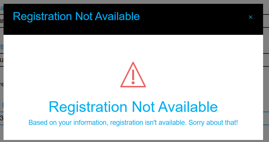 Registration errors | Open Forum