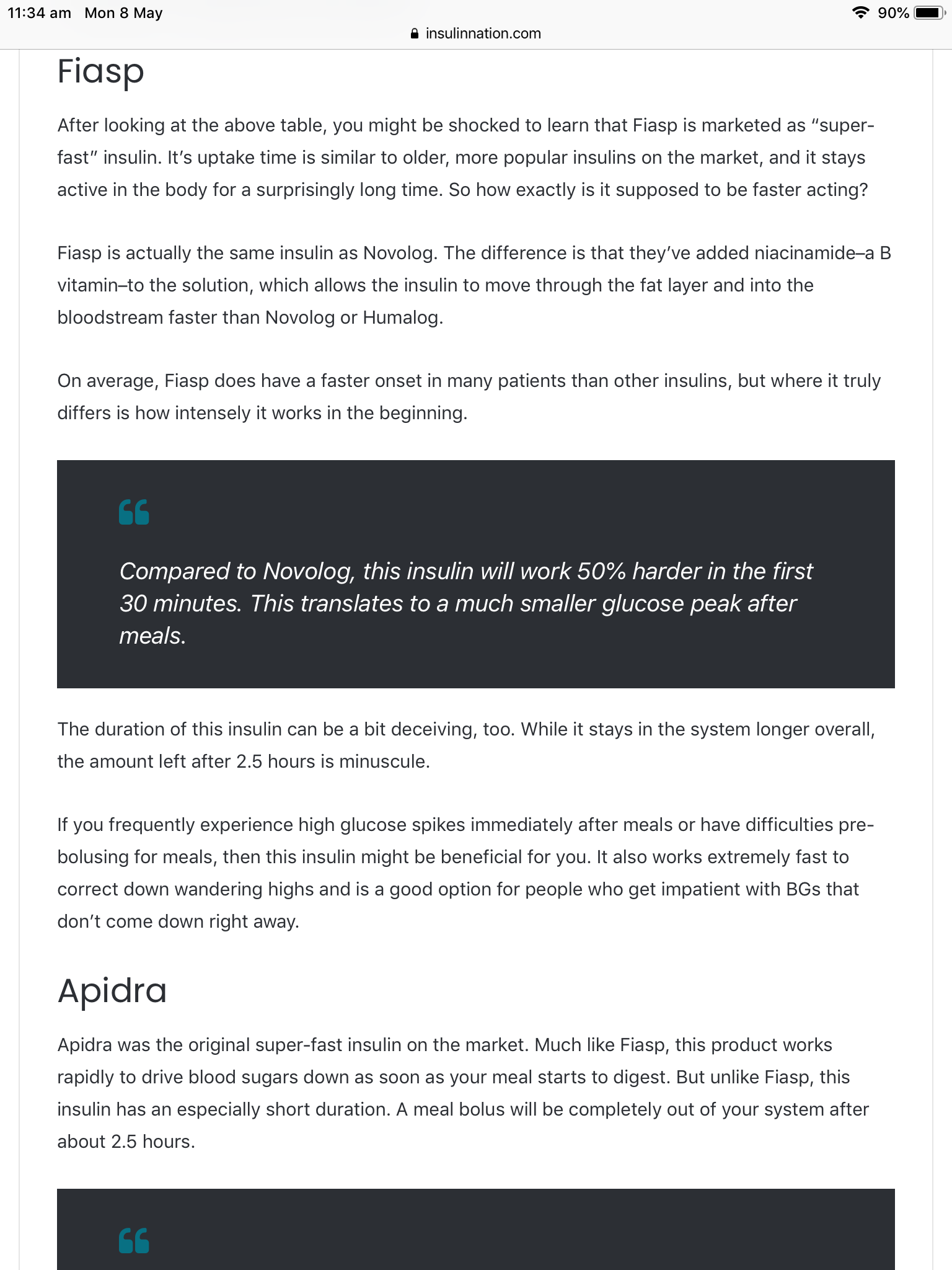 Apidra and Fiasp | Type 1 - Connect