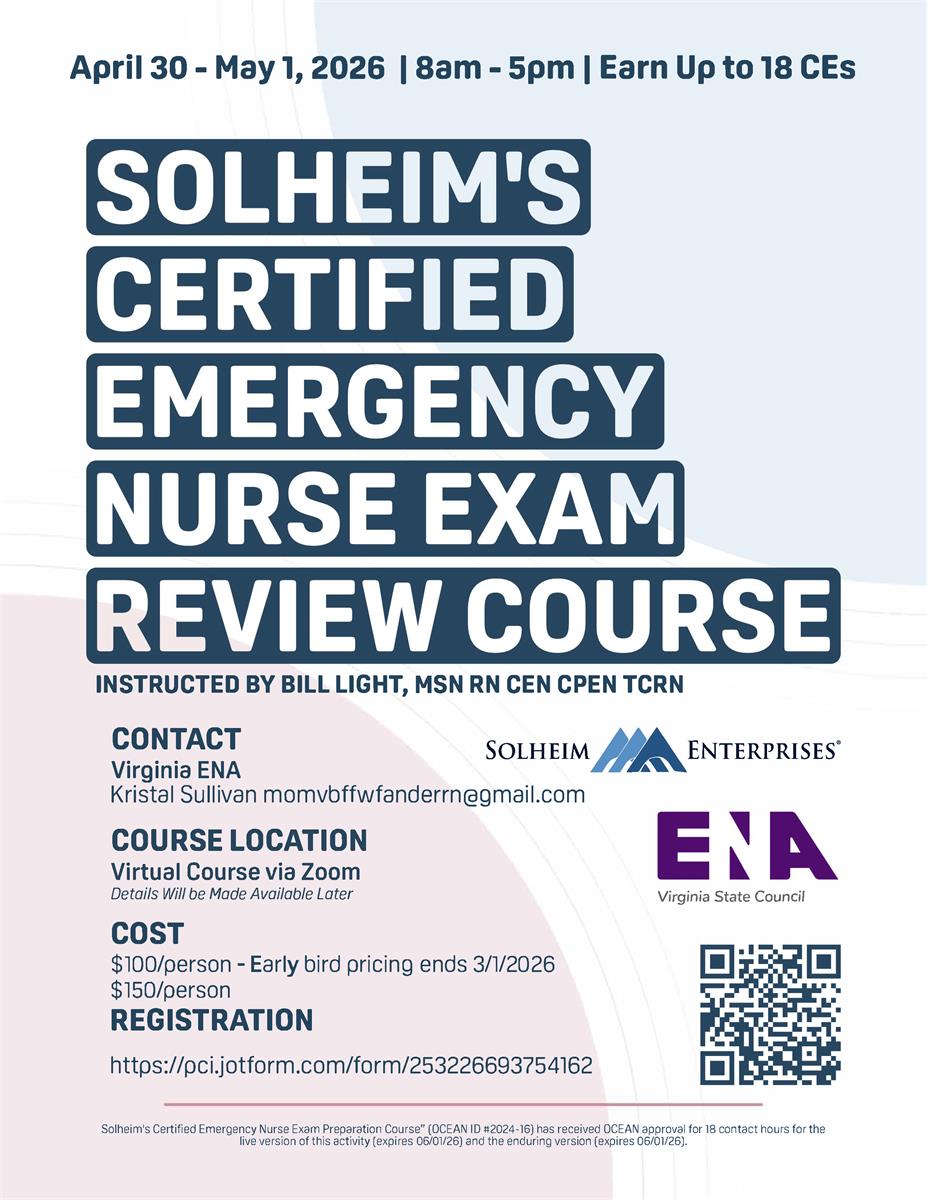 2026 Virtual CEN Review Course | Virginia State Council