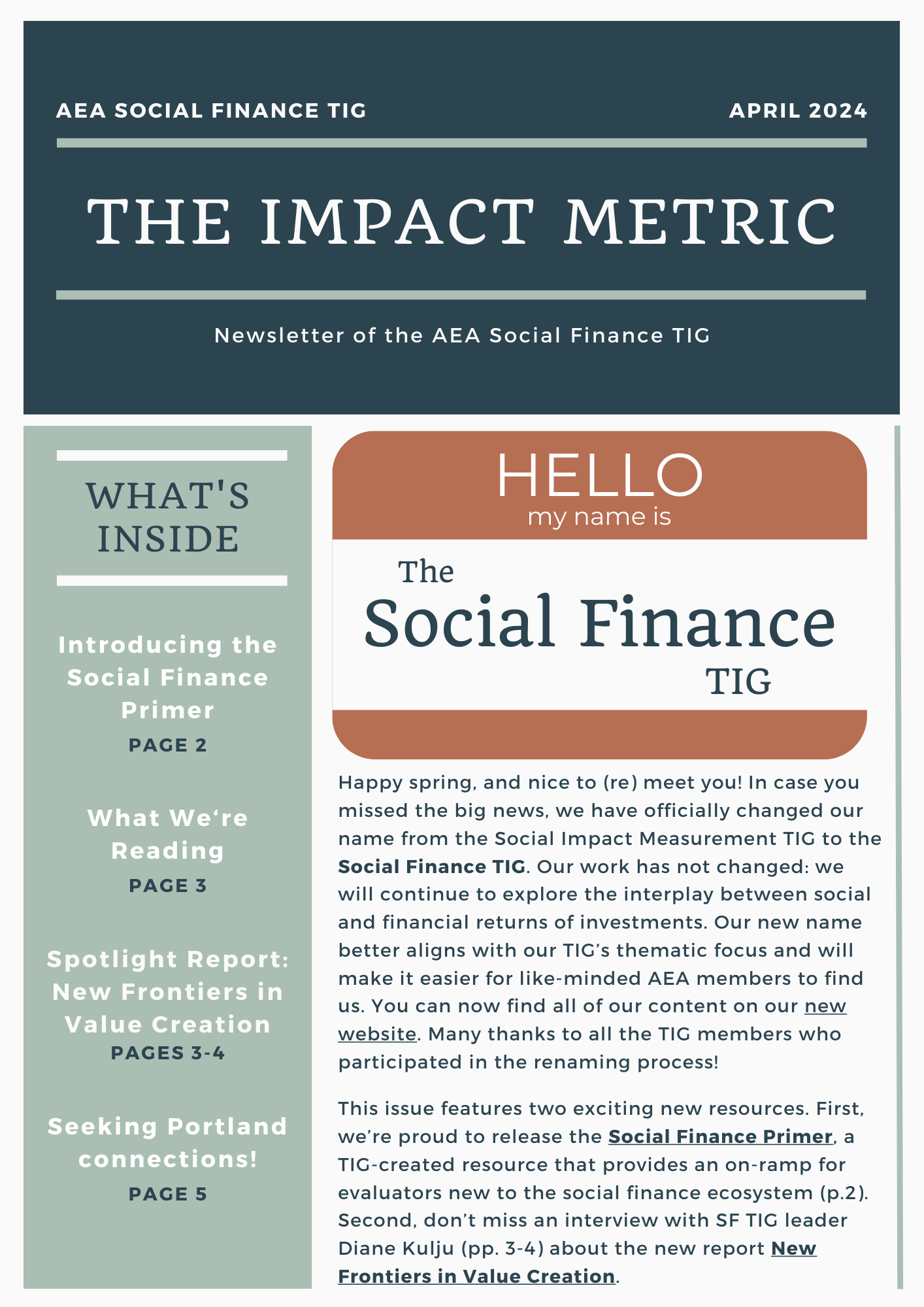 Newsletters - SocialFinance