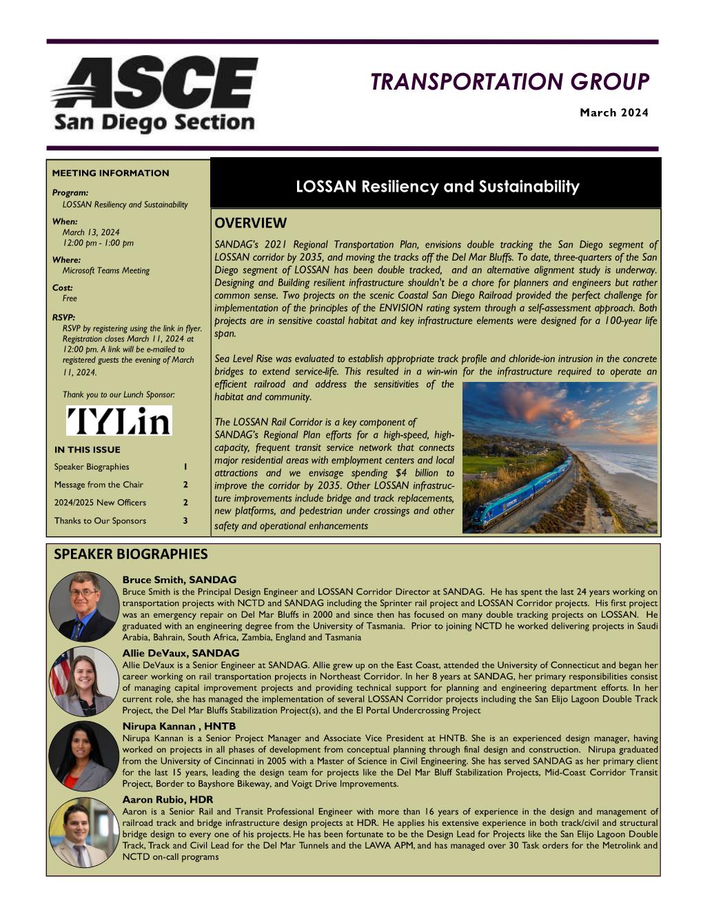 LOSSAN Resiliency and Sustainability - American Society of Civil Engineers