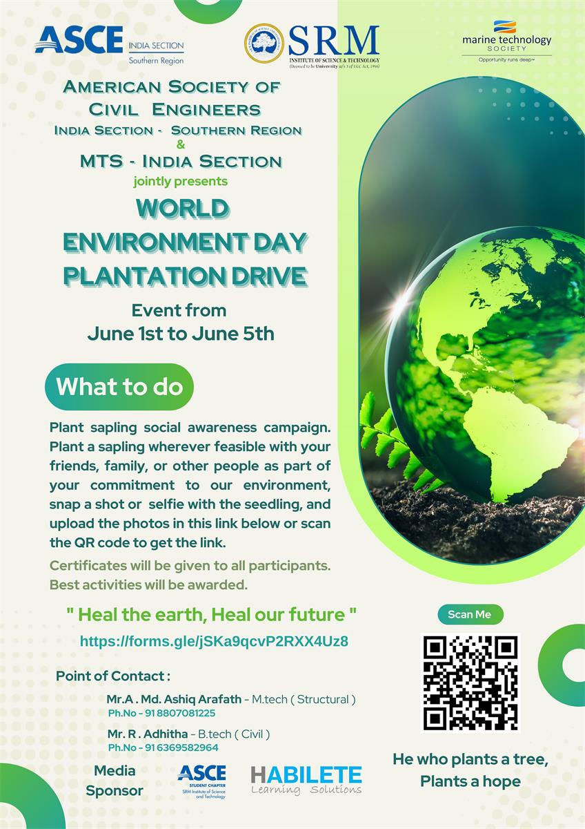 Invitation - World Environment day - Plantation Drive - ASCE India ...