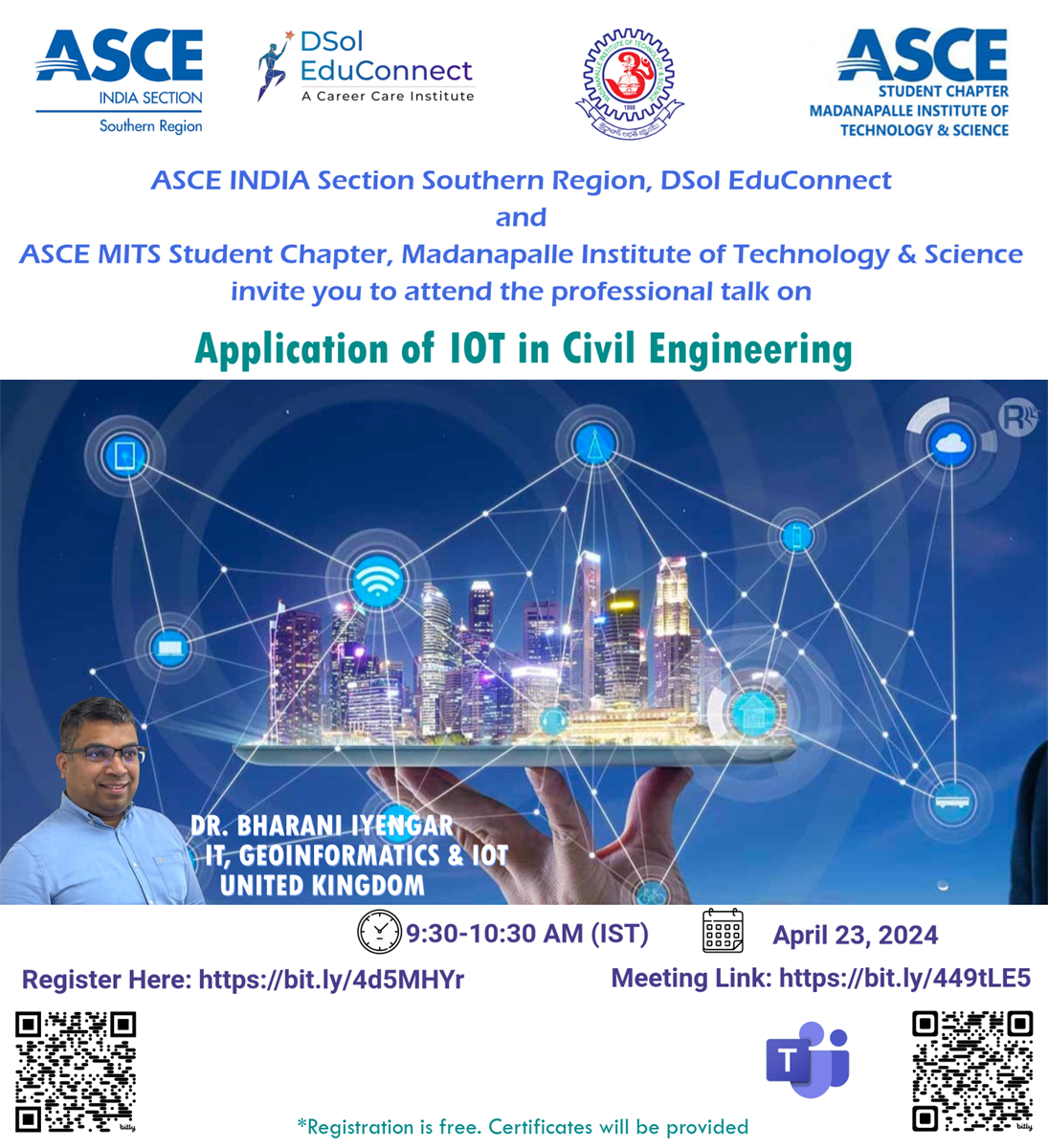 Professional talk on Application of IOT in Civil Engineering