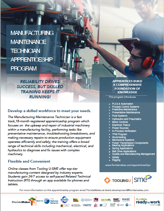 Maintenance Technician_Apprenticeship Program - FloridaMakes