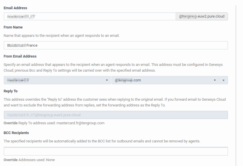 Email Replies are from the wrong address. | Genesys Cloud - Main