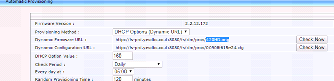 Audiocodes 420HD Dynamic provisioning using Feature server | PureEngage ...