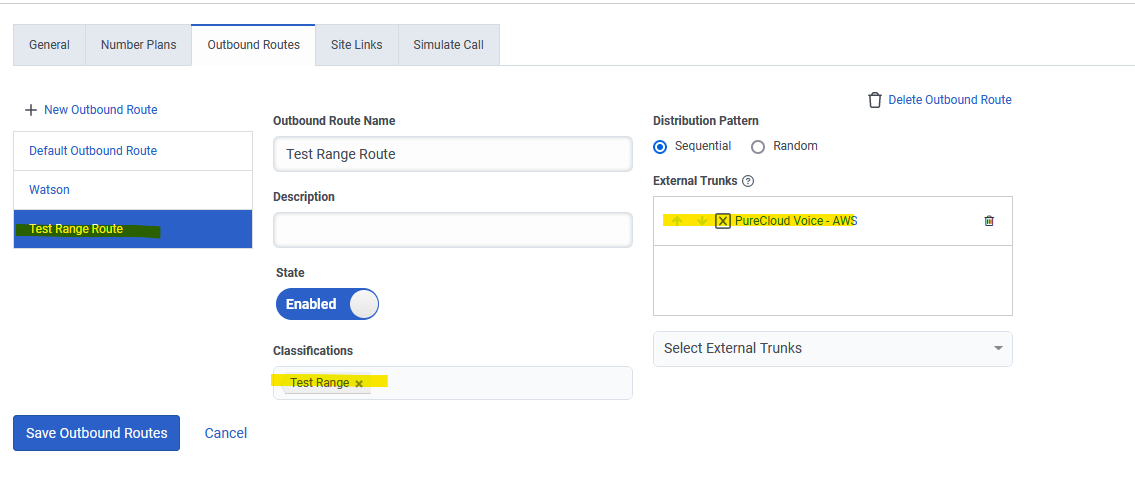 how to configure outbound route via dial-up phone | Genesys Cloud - Main